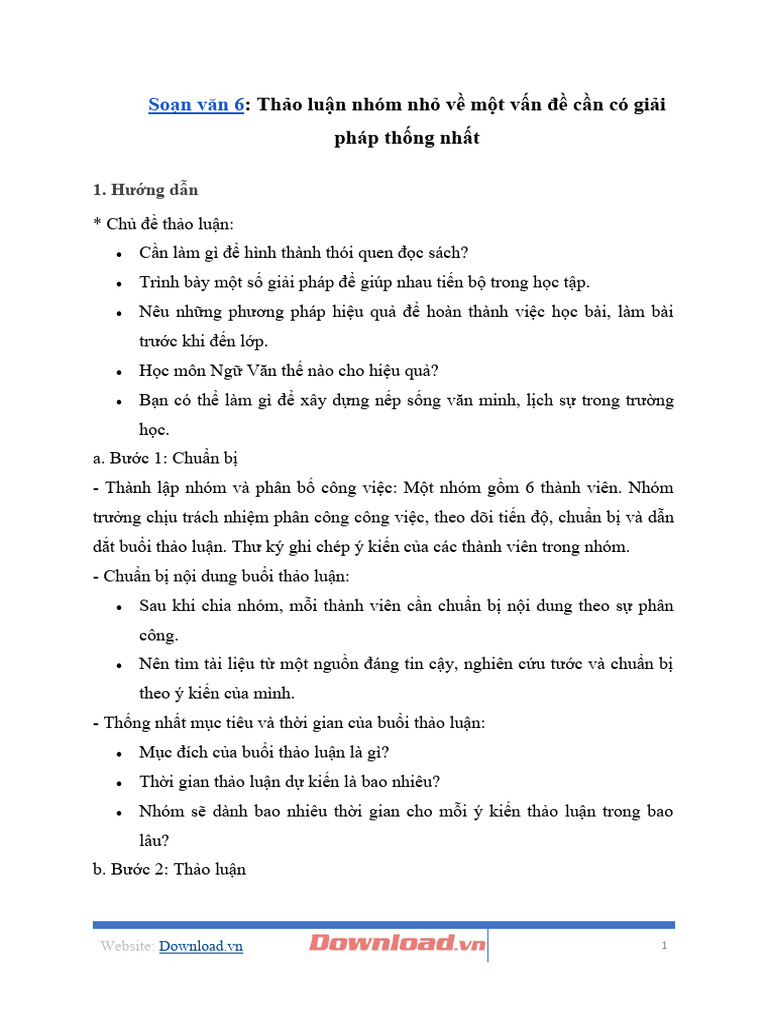 Thao Luan Nhom Nho | PDF