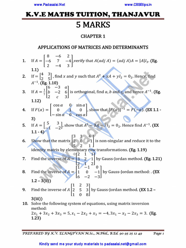 12th Maths EM Volume 1 5 Mark Questions Study Materials English Medium ... 12th Maths EM Volume 1 5 Mark Questions Study Materials English Medium ...
