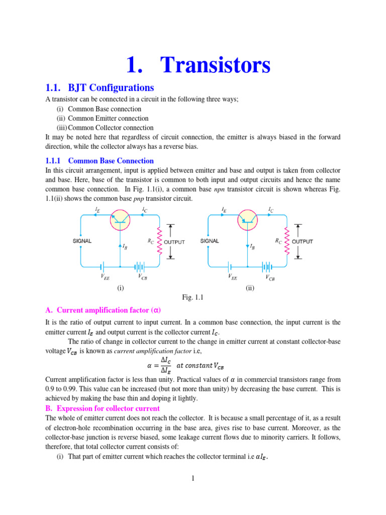 Topic 1 Transistors | PDF | Bipolar Junction Transistor | Analog Circuits