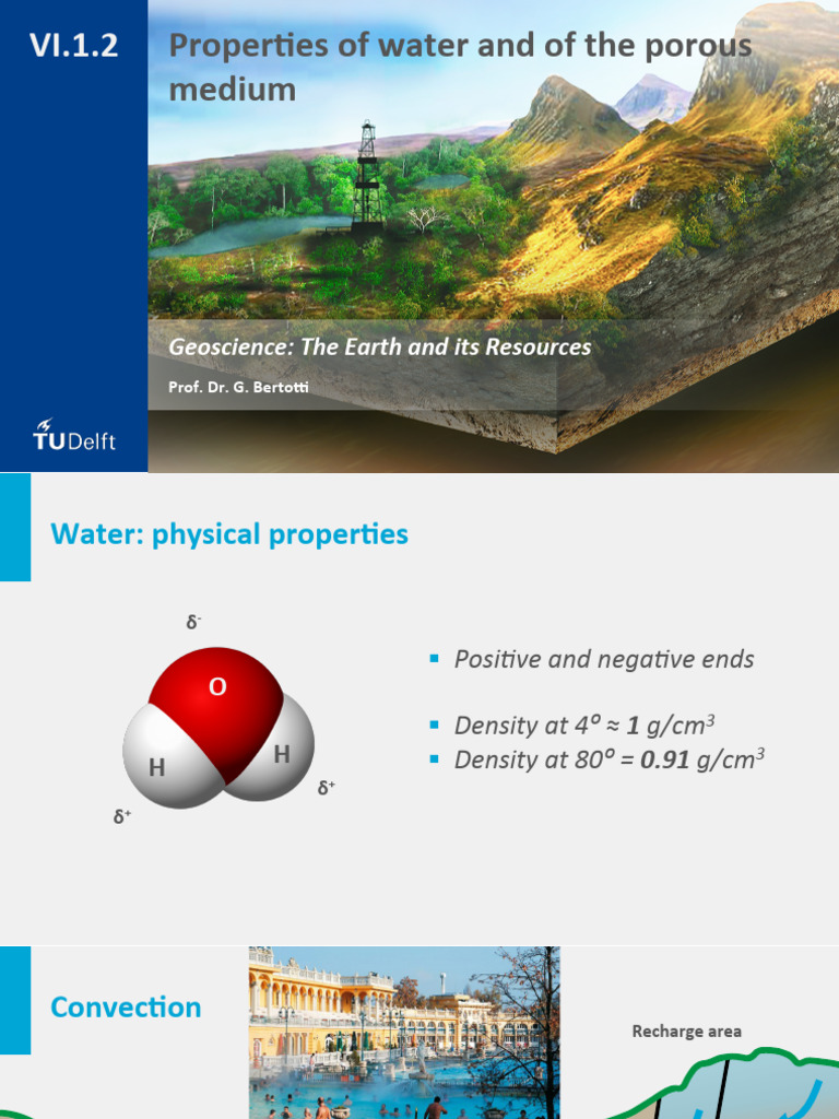 Water and Porous Medium Properties | PDF | Porosity | Water