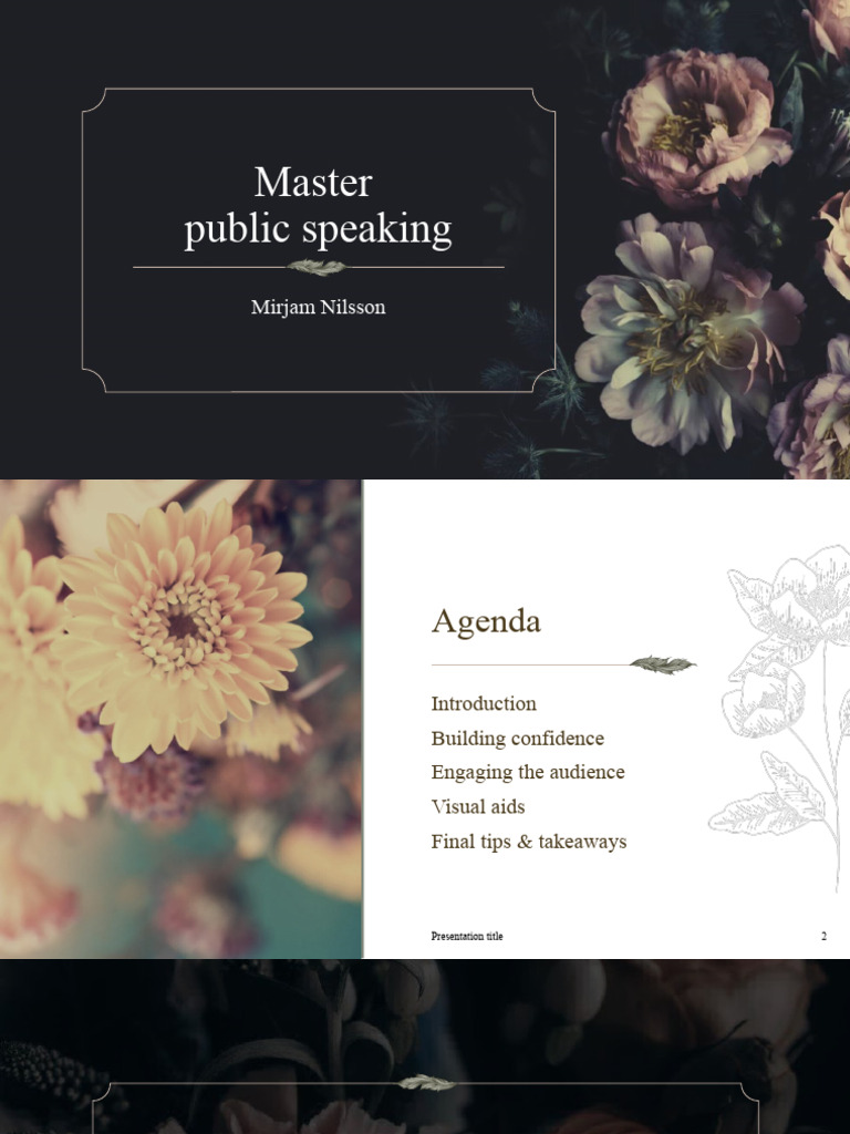 Master Public Speaking: Mirjam Nilsson | PDF | Body Language | Psychology