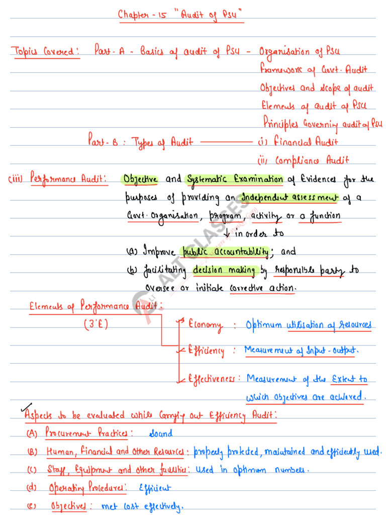 Lecture 39 - Audit of PSU | PDF