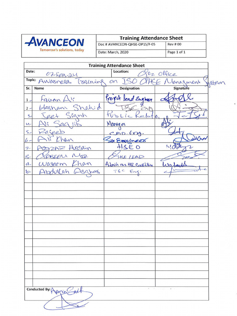 Training - Awareness Training On ISO QHSE Management System | PDF