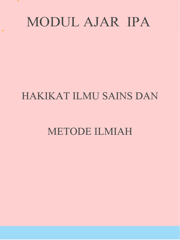 Modul Ajar Ipa Hakikat Sains | PDF | Karier & Perkembangan | Sains & Matematika