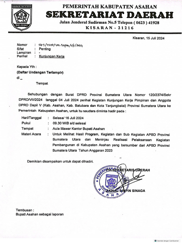 Undangan Kunker | PDF