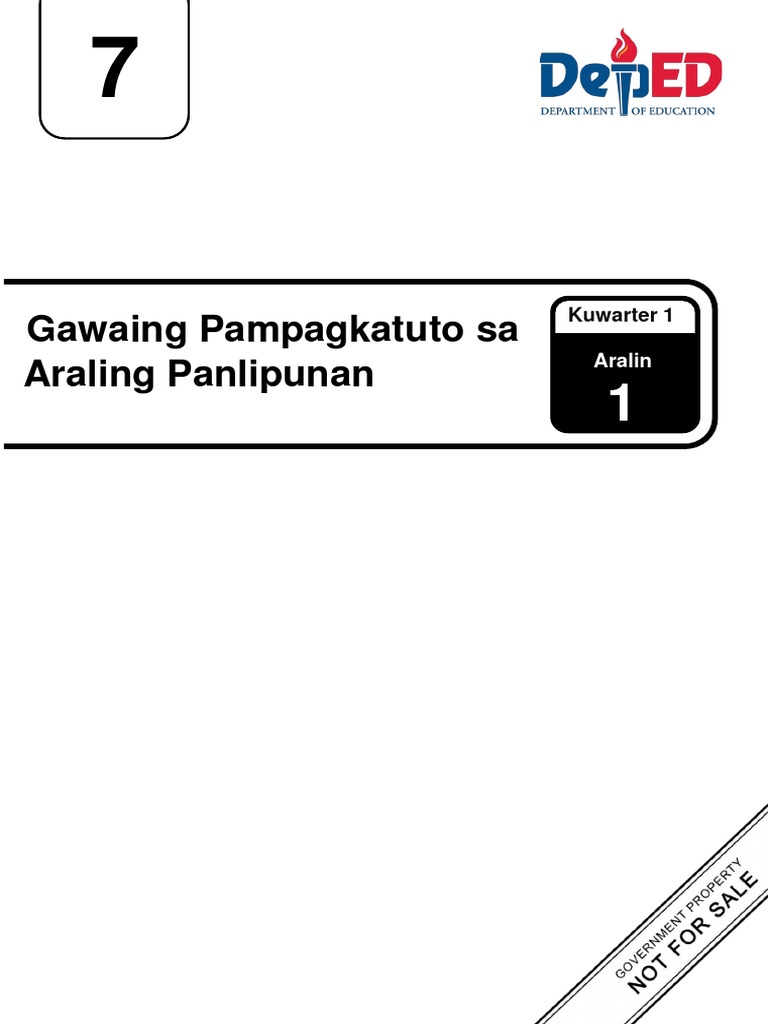 Q1 WS AP7 Lesson 1 Week 1 | PDF