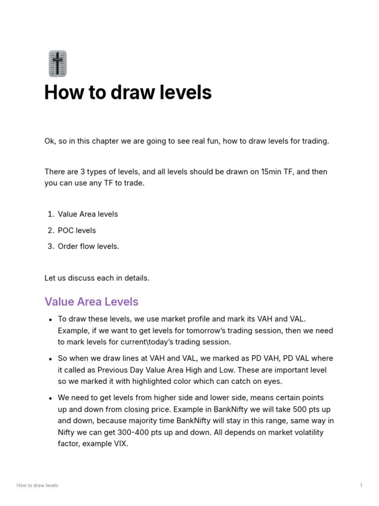 How To Draw Levels | PDF | Prices | Business Economics