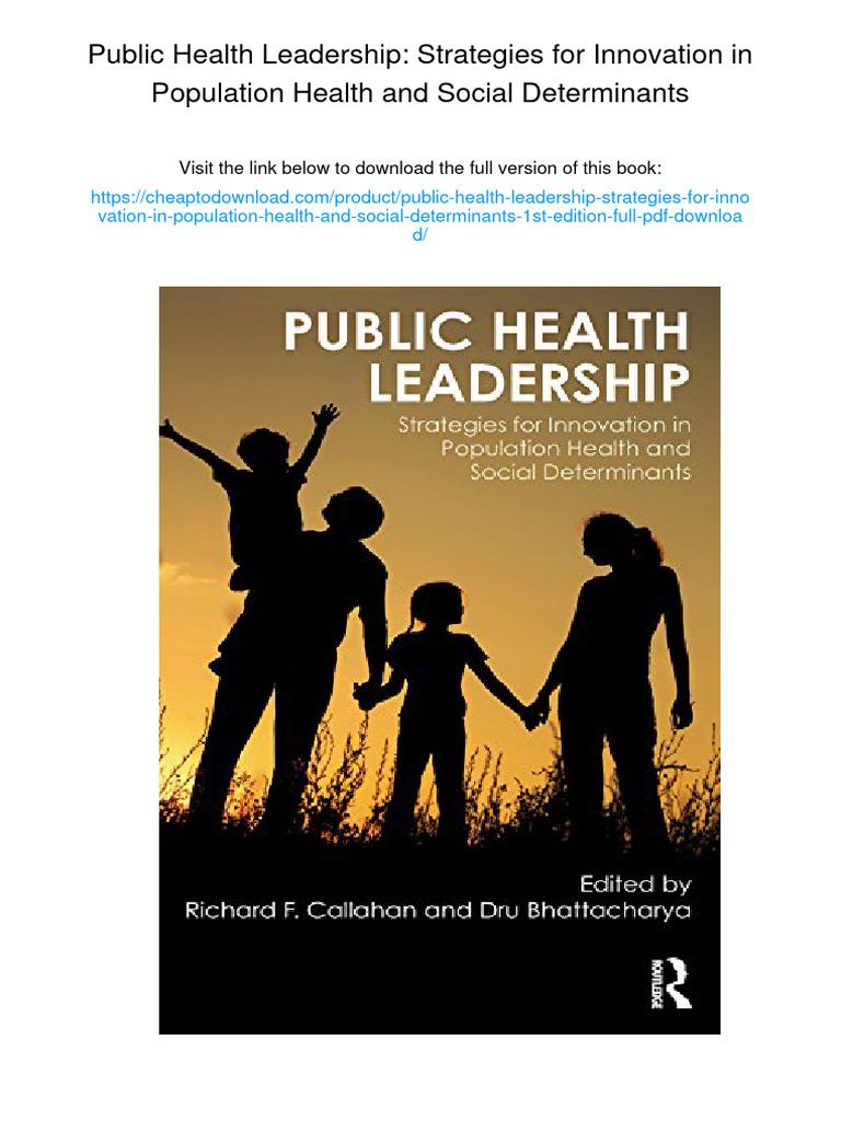 Public Health Leadership: Strategies For Innovation in Population ...