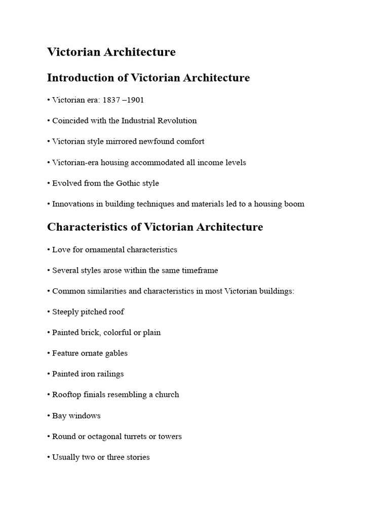 Victorian Architecture | PDF