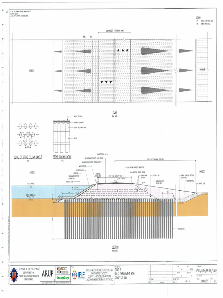 Drawing - Dual 3 Embankment With Ground Treatment | PDF