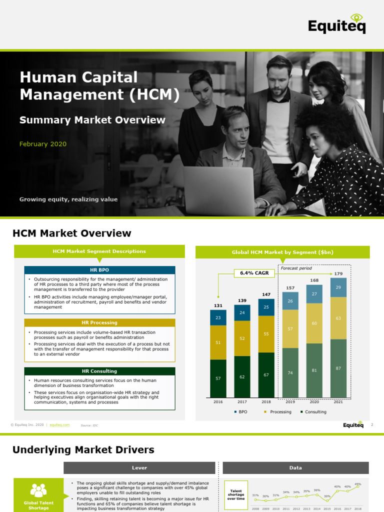 Equiteq HCM Market Overview Summary Feb2020 | PDF | Human Resource ...