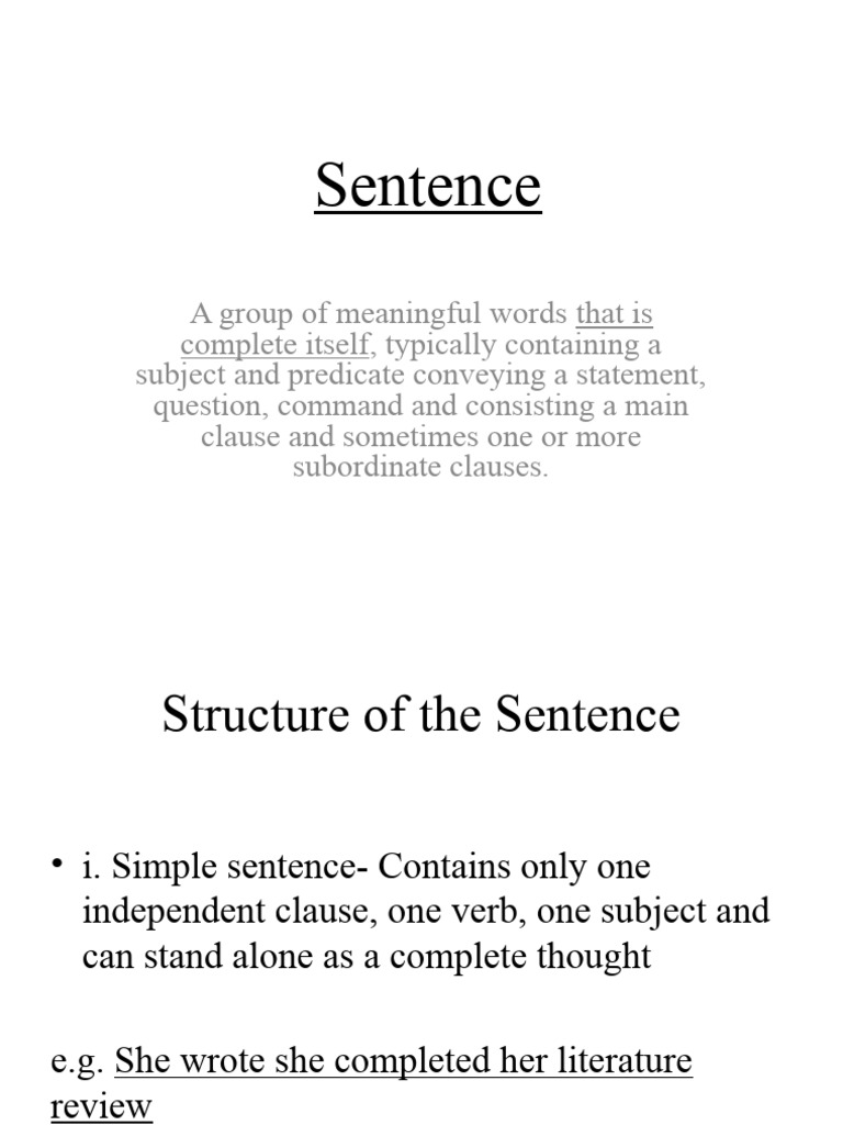 Types of Sentences | PDF