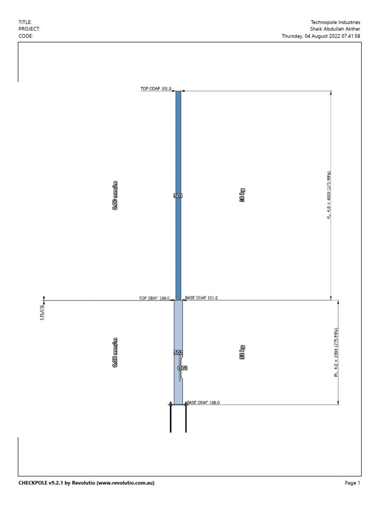 6m Step Pole W 1CCTV Report Rev 1 | PDF | Civil Engineering ...