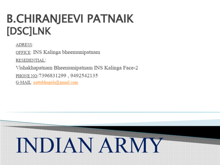 B.Chiranjeevi Patnaik: (DSC) LNK | PDF
