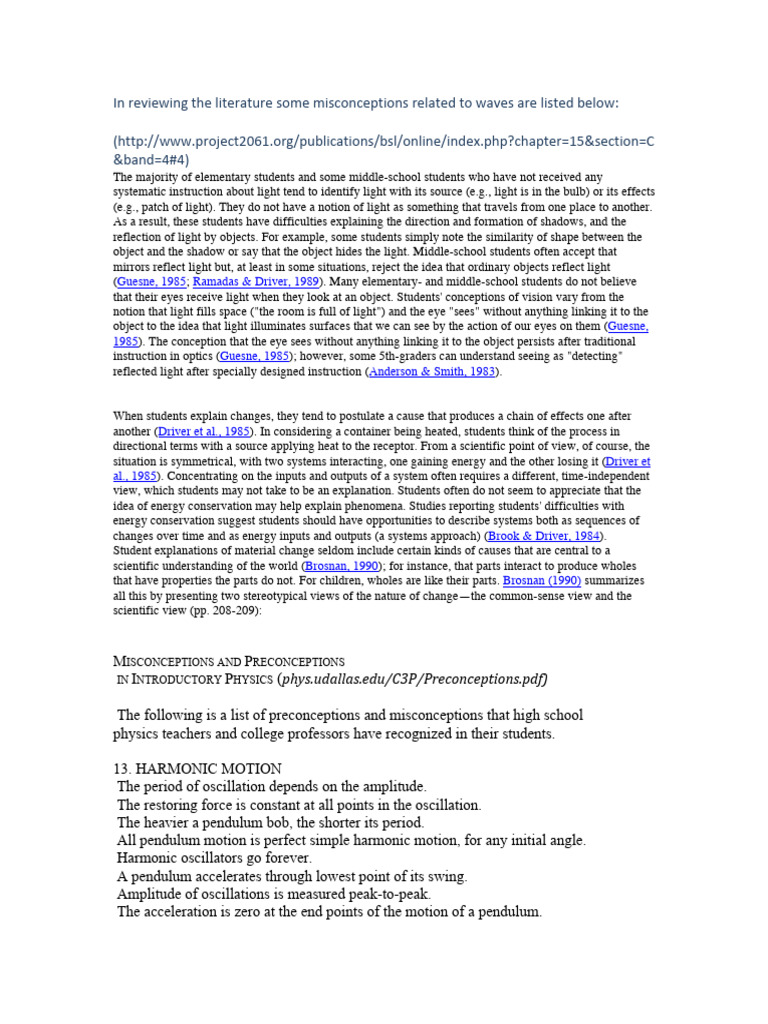 Wave Misconceptions | PDF | Mirror | Sound