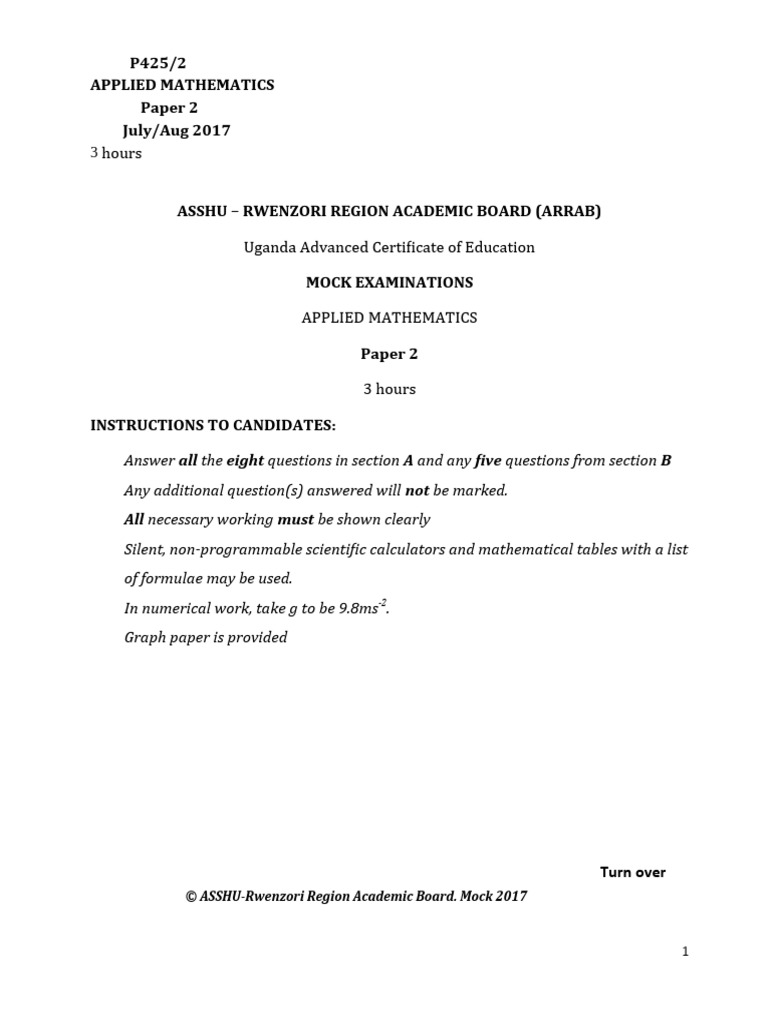 Mathematics Paper 2 | PDF | Applied Mathematics | Mathematics