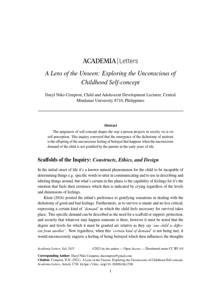 A Lens of The Unseen Exploring The Uncon | PDF | Feeling | Psychology A Lens of The Unseen Exploring The Uncon | PDF | Feeling | Psychology