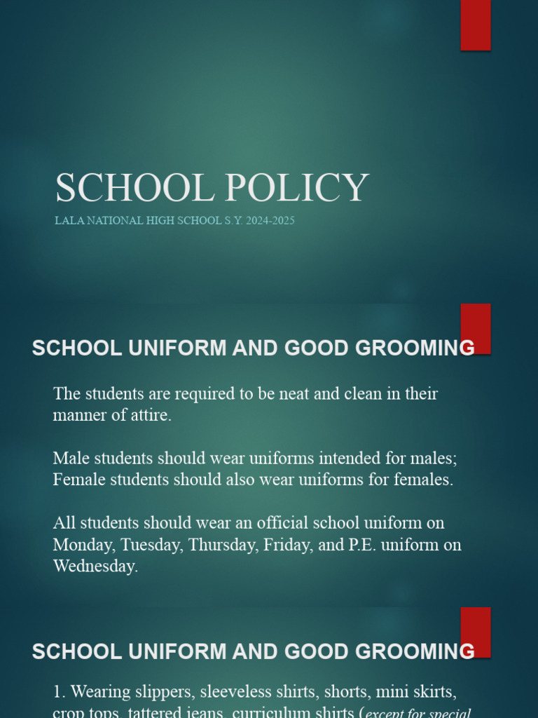 LNHS Uniform and Grooming Policy 2024-2025 | PDF | Social Media ...