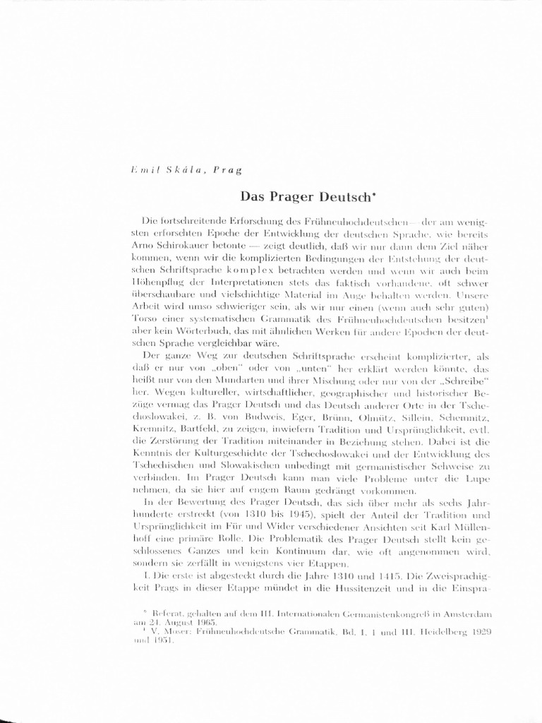 Das Prager Deutsch | PDF