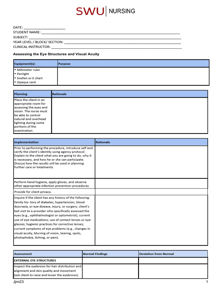 Eye Structures and Visual Acuity 1 | PDF | Visual Acuity | Eye