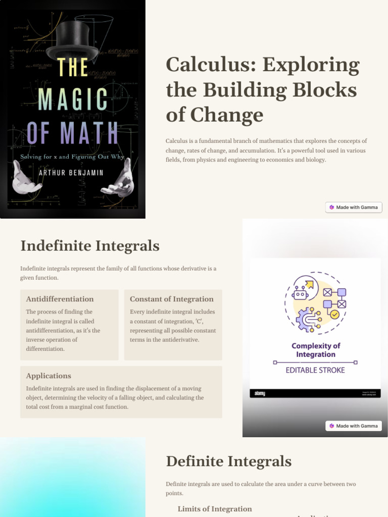 Calculus Exploring The Building Blocks of Change | PDF | Integral ...