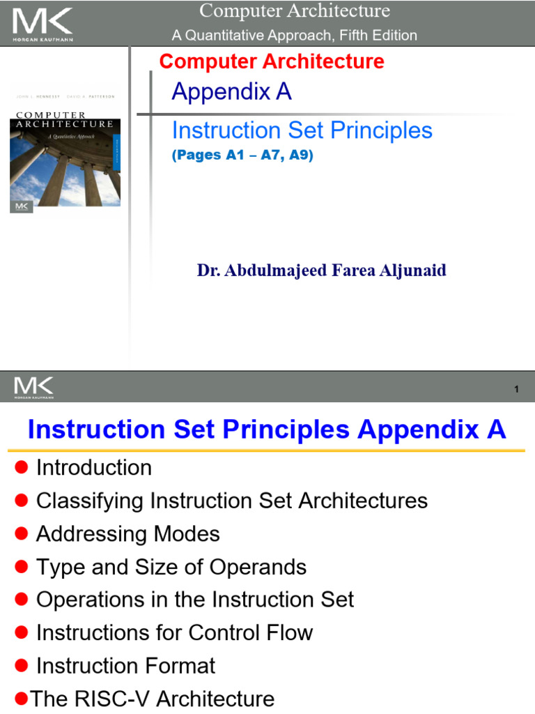 Lecture2 Appendix A Instruction Set Principles Pdf 64 Bit Computing Computer Hardware