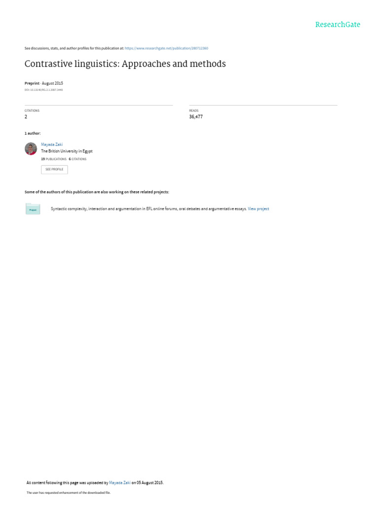 Contrastive Linguistics - Approaches & Methods | PDF | Phoneme | Second ...