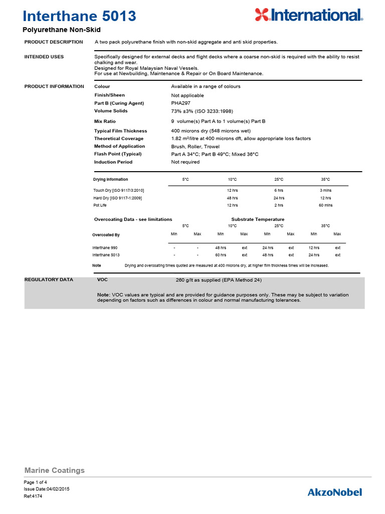 Interthane 5013 PHA276 | PDF | Paint | Welding
