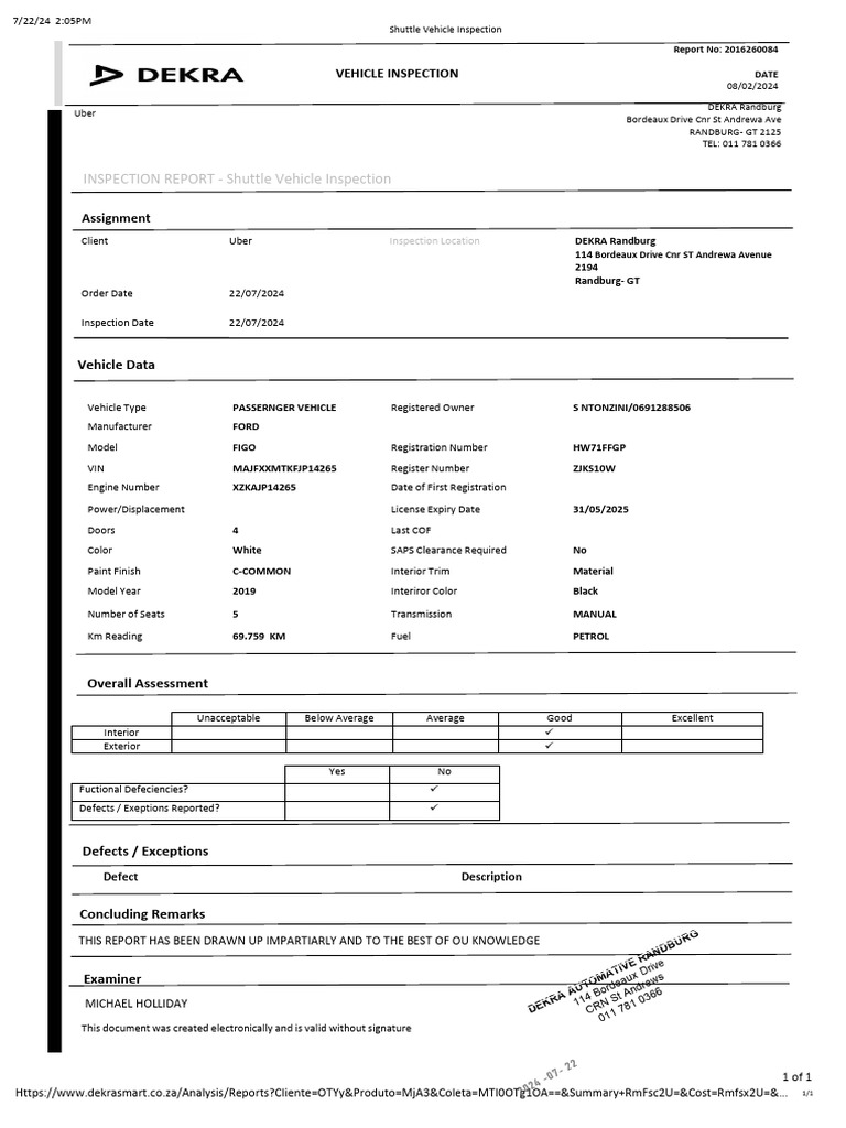 Dekra Report (2) - 1 | PDF | Land Vehicles | Cars Of The United States