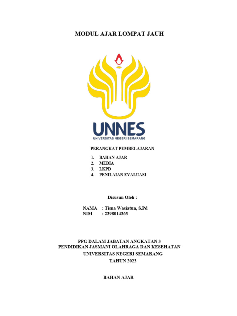 Modul Ajar Pjok Lompat Jauh | PDF