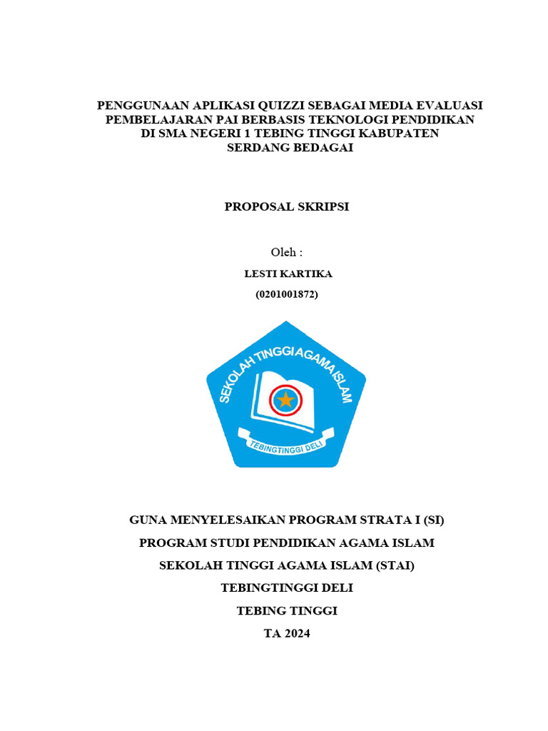 Proposal - Lesti - Sem 8 | PDF | Karier & Perkembangan | Ilmu Sosial