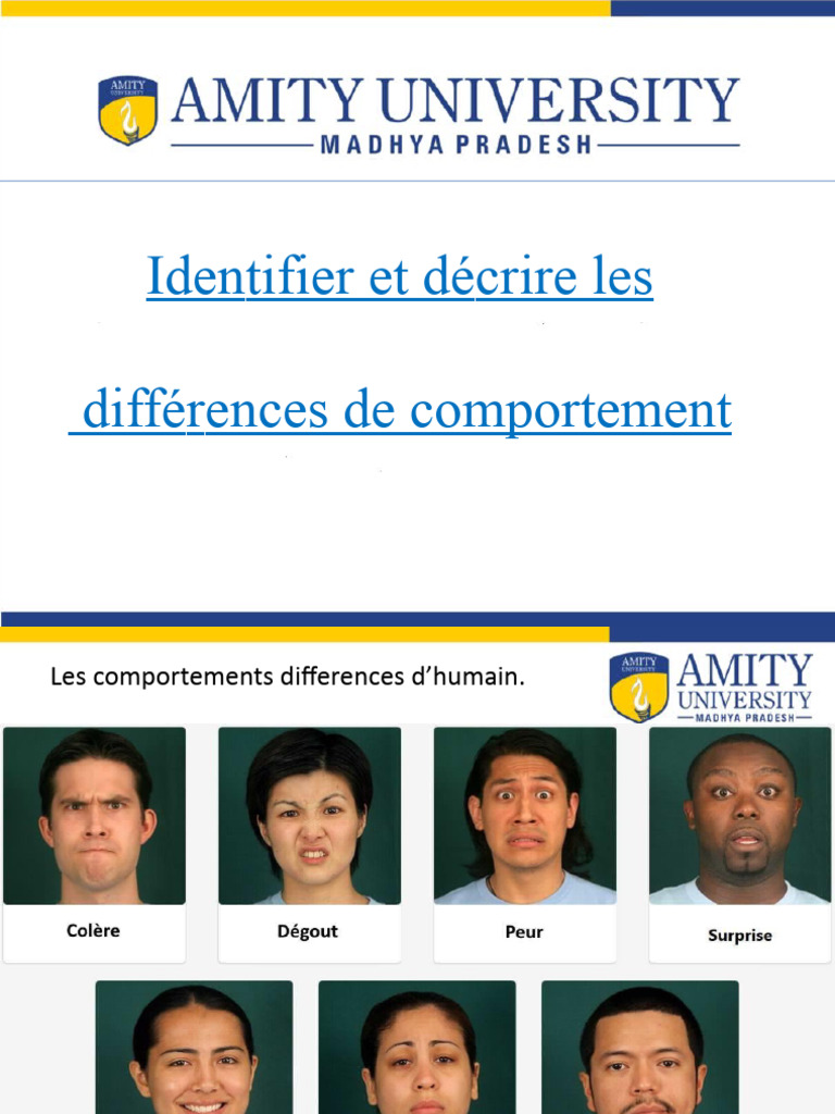 Identifier Et Décrire Les Différences de Comportement - SEM5 | PDF ...