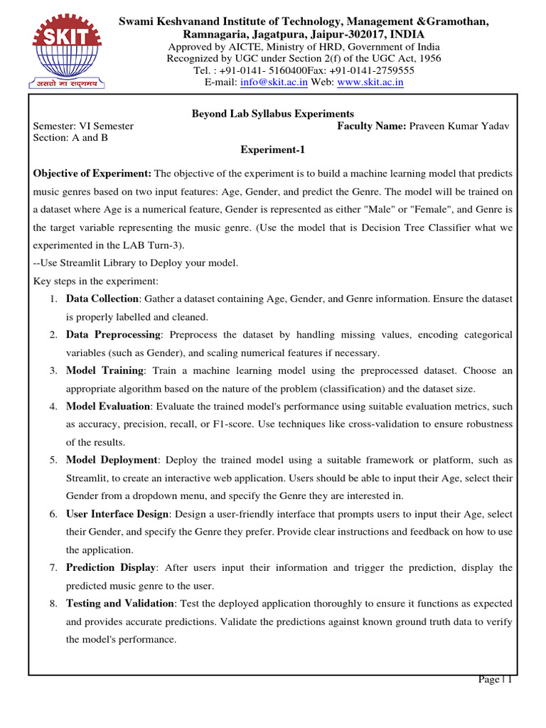 Beyond Syallbus LAB - ML | PDF | Machine Learning | Usability