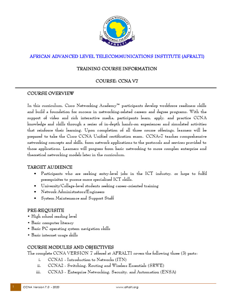 CCNAV7 | PDF | Cisco Certifications | Computer Network