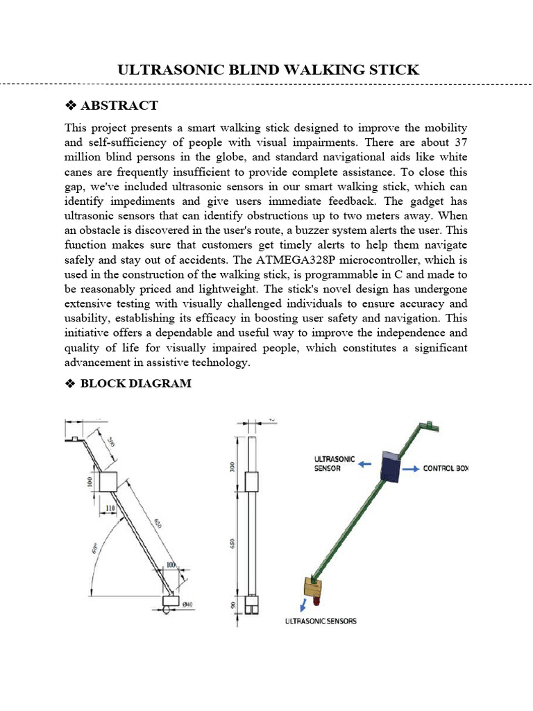 CT-047 Ultrasonic Blind Walking Stick | PDF | Visual Impairment ...