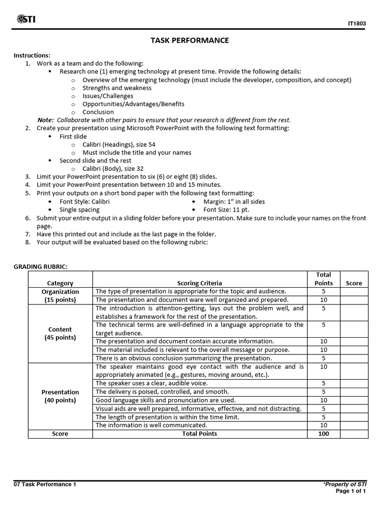 07 Task Performance 1 | PDF | Writing | Human Communication