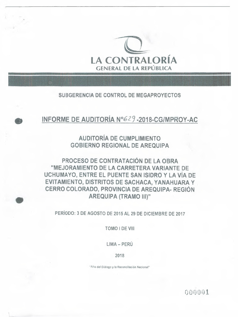 Informe de Auditoria 2018-629 | PDF | Auditoría | Sustentabilidad
