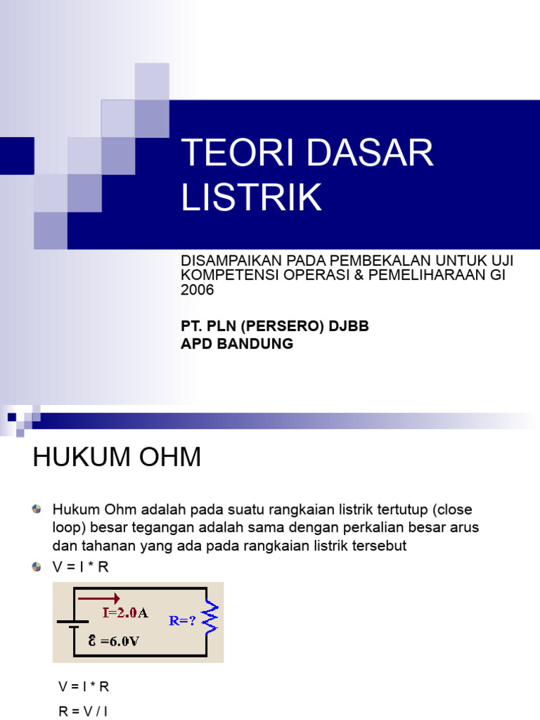 Teori Dasar Listrik | PDF | Metode & Bahan Ajar | Sains & Matematika