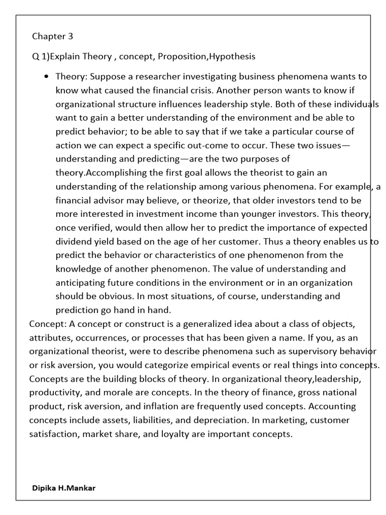 Chapter 3 RIC | PDF | Hypothesis | Theory