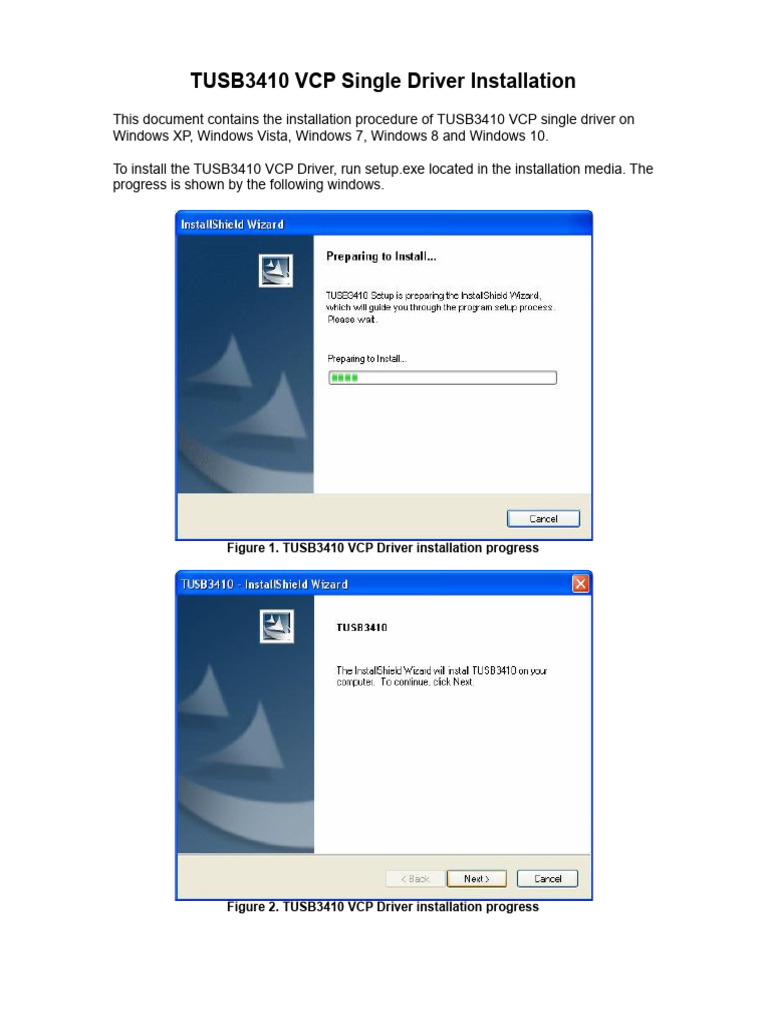 TUSB3410 VCP Single Driver Installation | PDF