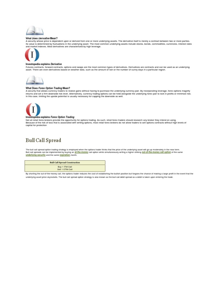 Bull Call Spread & Put Spread | PDF | Option (Finance) | Call Option