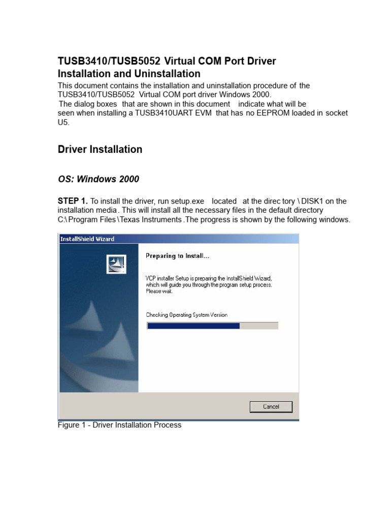 Tusbwinvcp Install Instr V103 | PDF | Installation (Computer Programs) | Device Driver