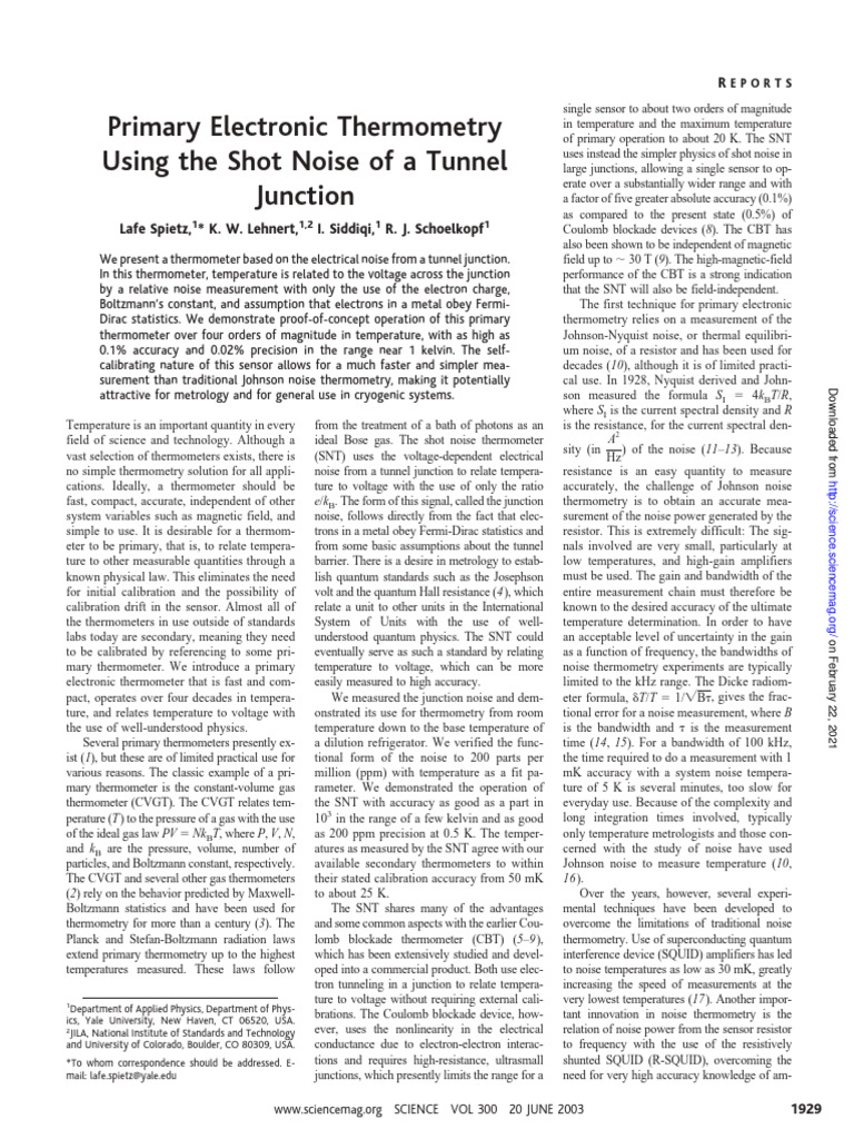 A4 Primary Electronic Thermometry | PDF | Temperature | Thermometer