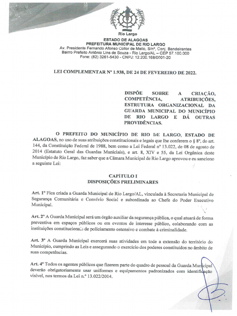 Lei No 1938-2022 - Dispoe Sobre A Criacao Competencia Atribuicoes ...
