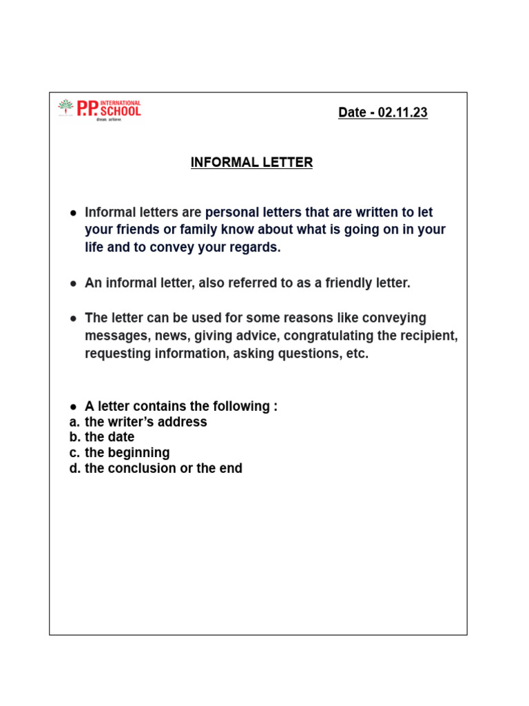 Informal Letter | PDF