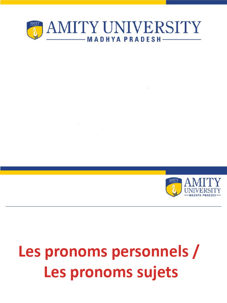 Les Pronoms Sujets Et Les Verbes | PDF