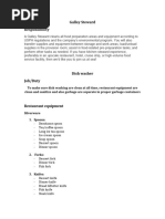 Galley Utility Job Prep Guide | PDF | Personal Protective Equipment ...