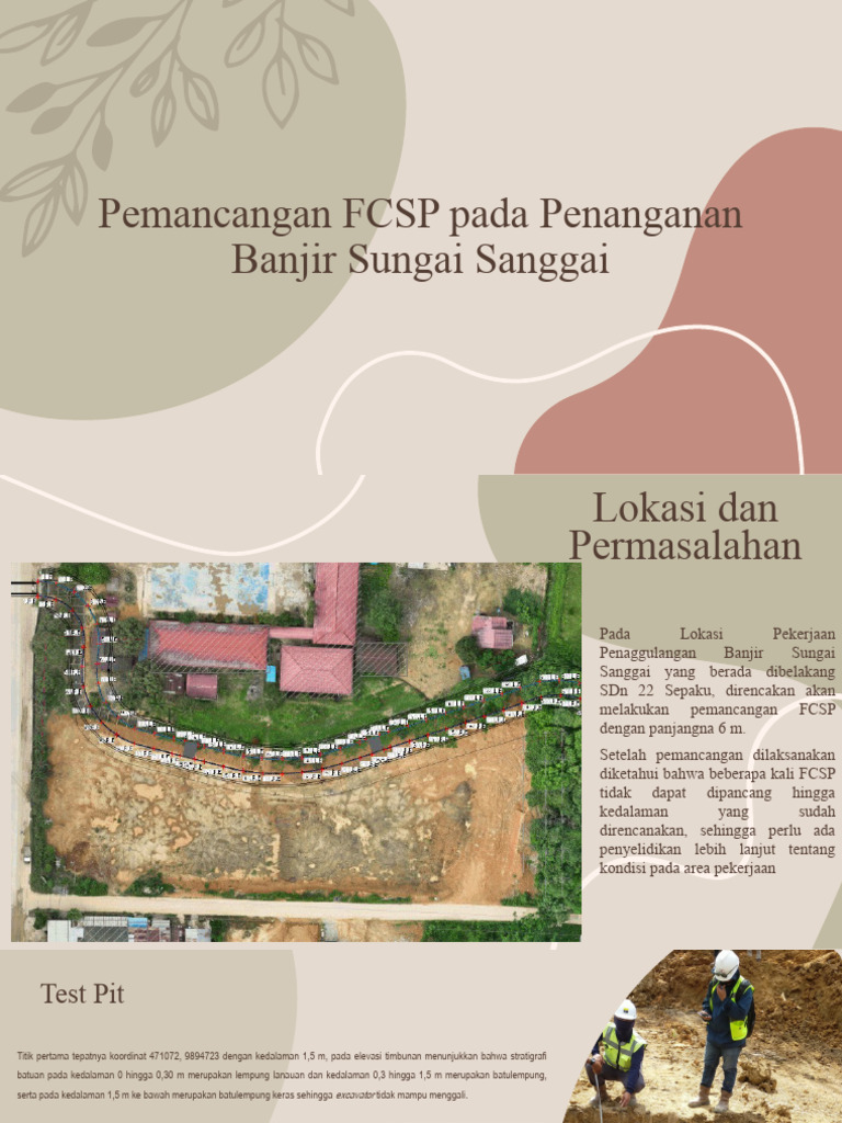 Pemancangan FCSP Pada Penanganan Banjir Sungai Sanggai | PDF