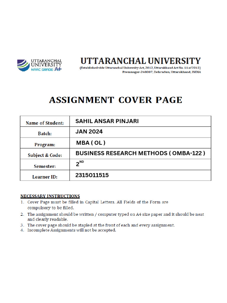 MBA - Sahil - Business Research Methods | PDF | Expert | Methodology