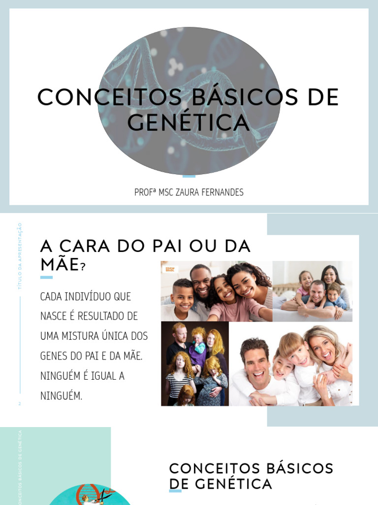Conceitos B - Sicos de Gen - Tica | PDF | Dominância (genética) | Genótipo